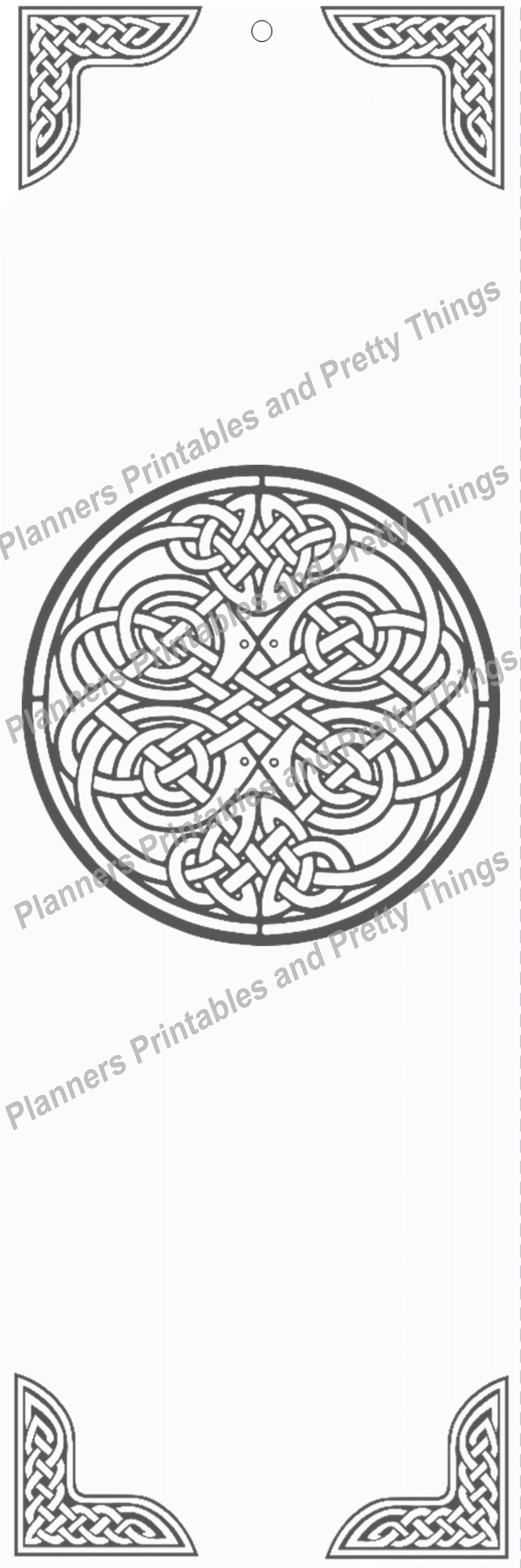 Set of 5 Celtic Design Printable Bookmarks to Colour Home Printable PDF ...