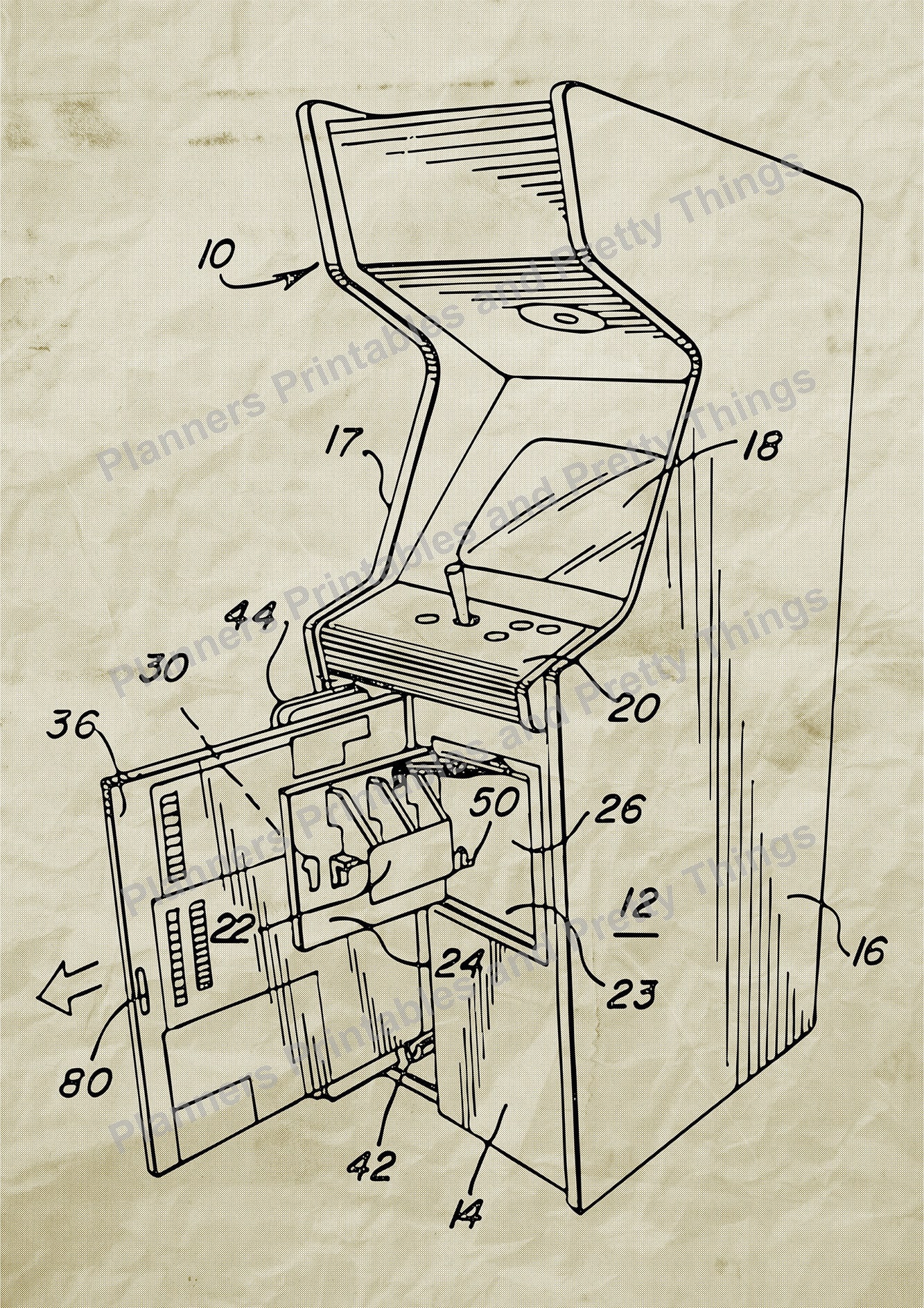 Video Game Arcade Machines Set of 3 Retro Art Home Décor Poster ...