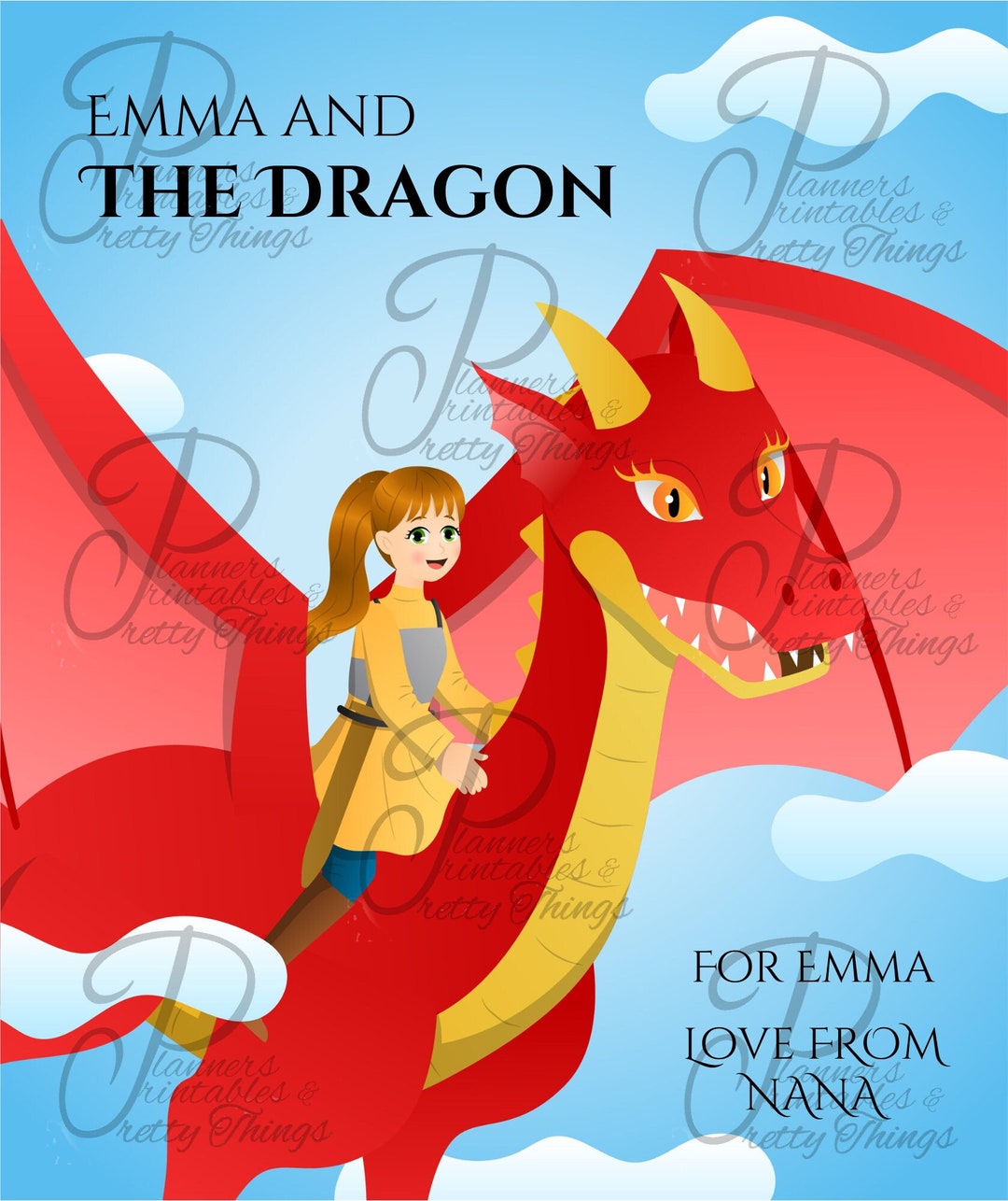 Princess and the Dragon Personalised Children's Story Book for Girls ...