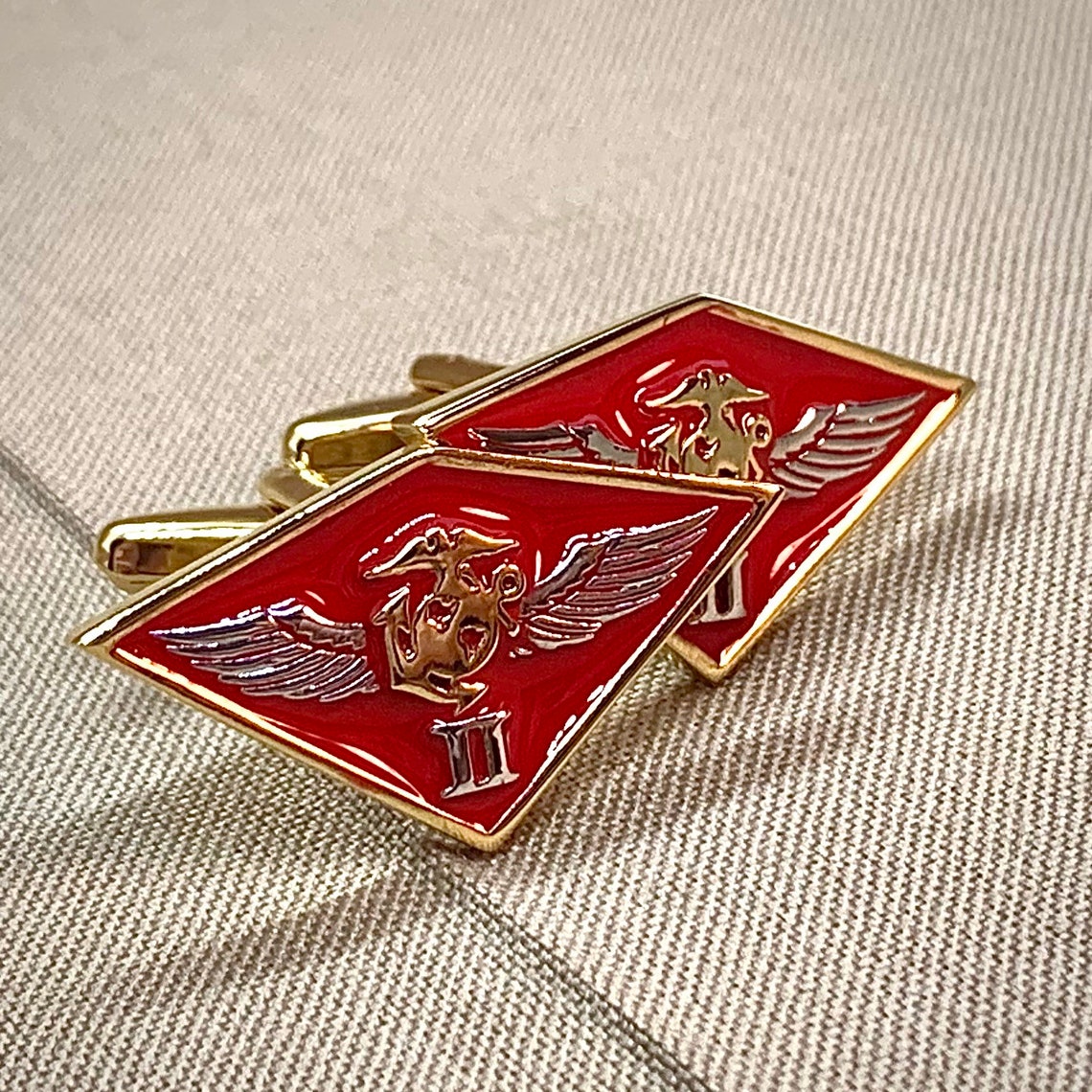 Gold 2nd Marine Aircraft Wing II MAW Cufflinks USMC - Etsy