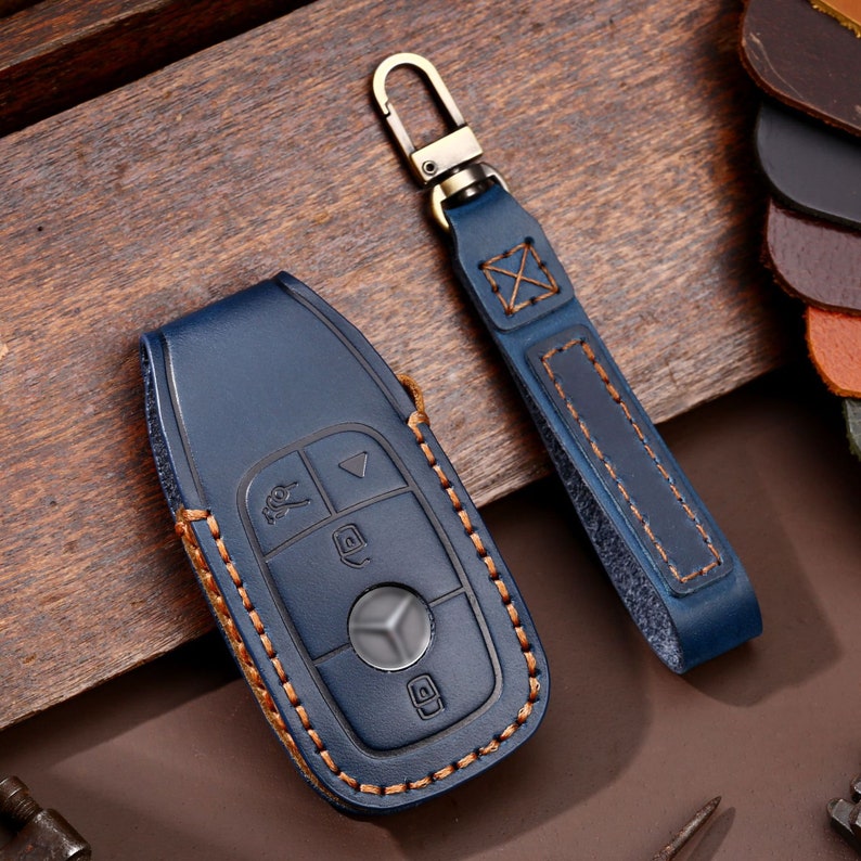 Mercedes Benz Car Key Case, Mercedes Benz Key Fob Cover, Leather Car ...