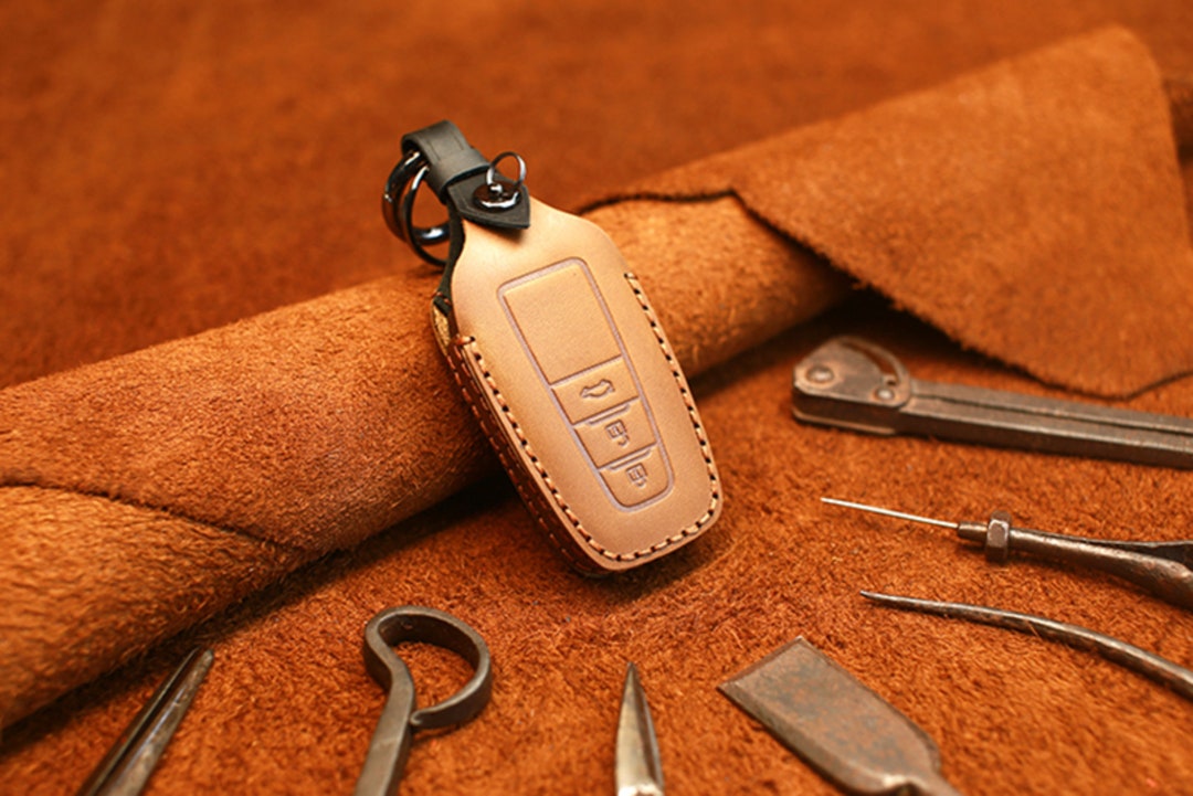Leather Key Fob Case for Toyota Leather Car Keychain Cover Fit for ...