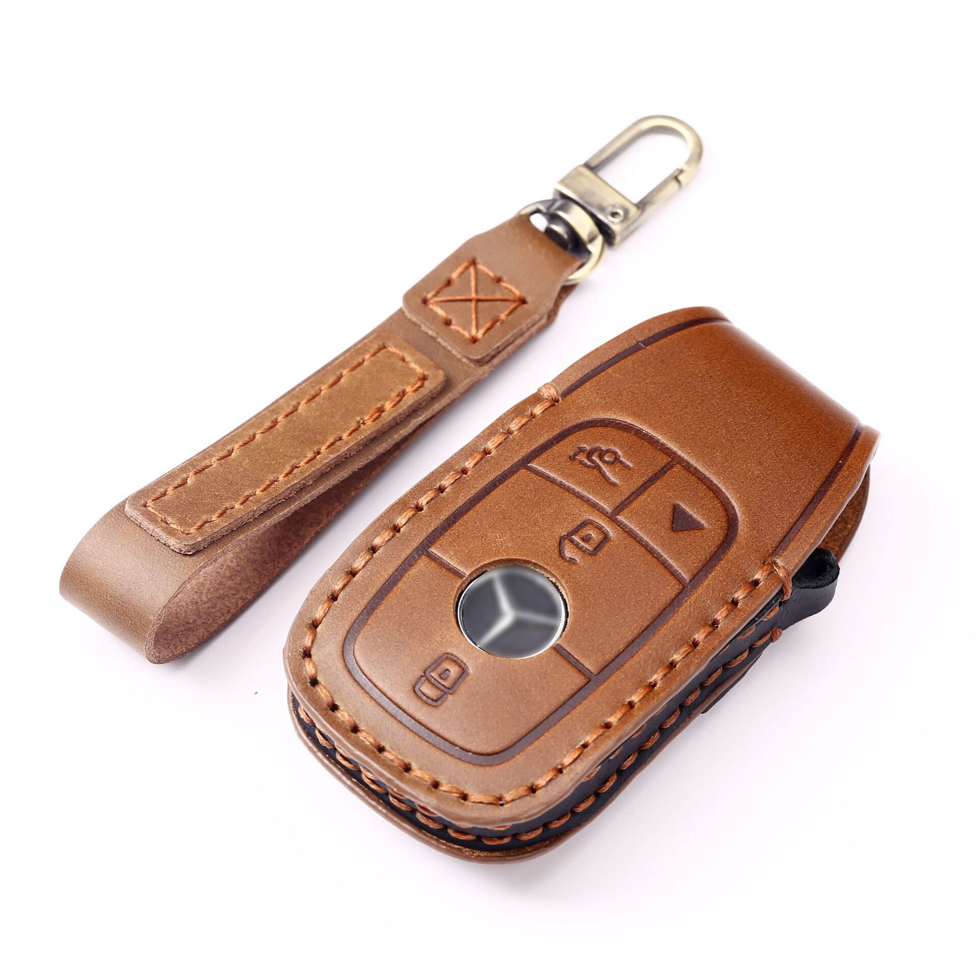 Mercedes Benz Car Key Case, Mercedes Benz Key Fob Cover, Leather Car ...