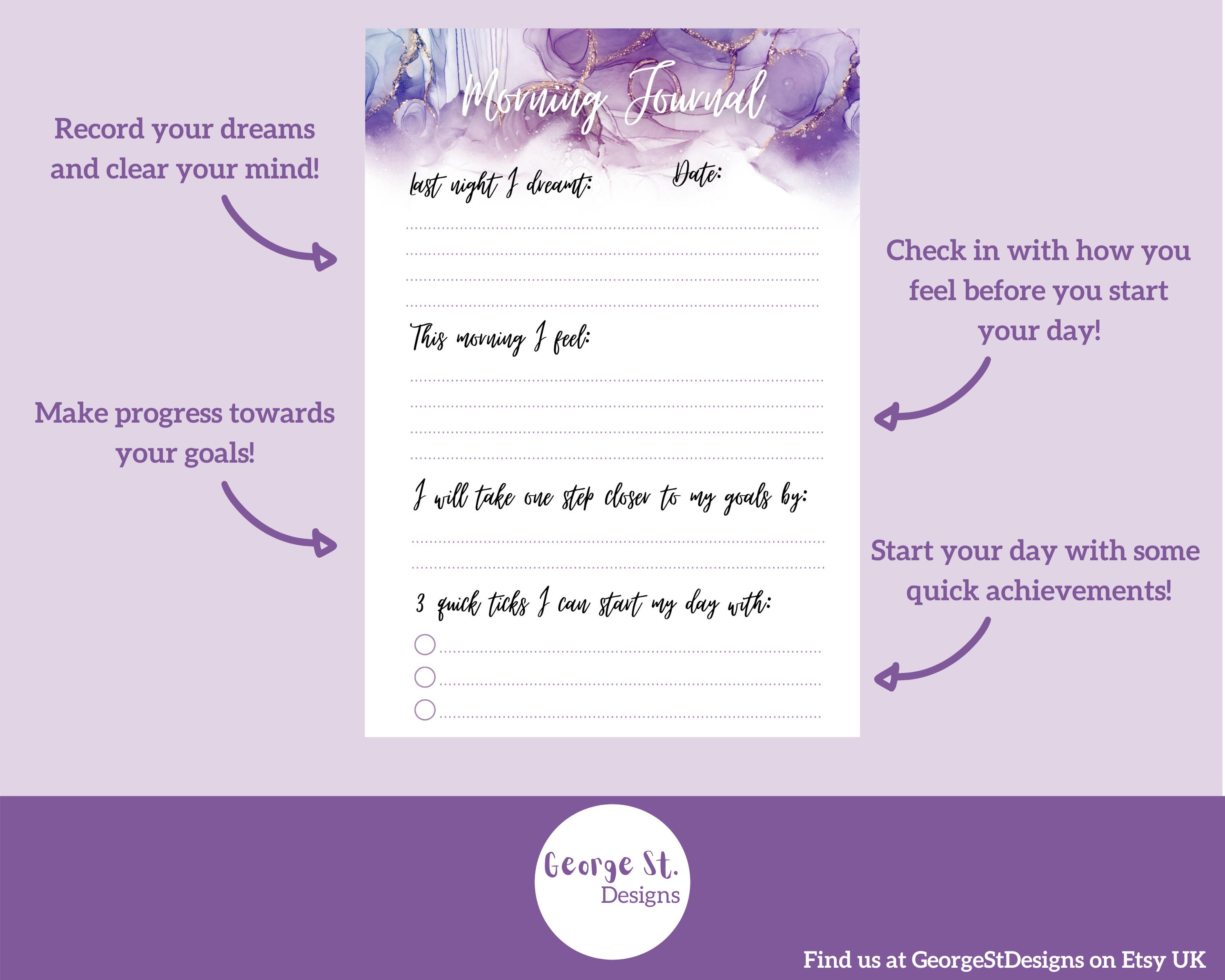 Morning and Evening Journal Printable, Weekly Reflection Printable ...