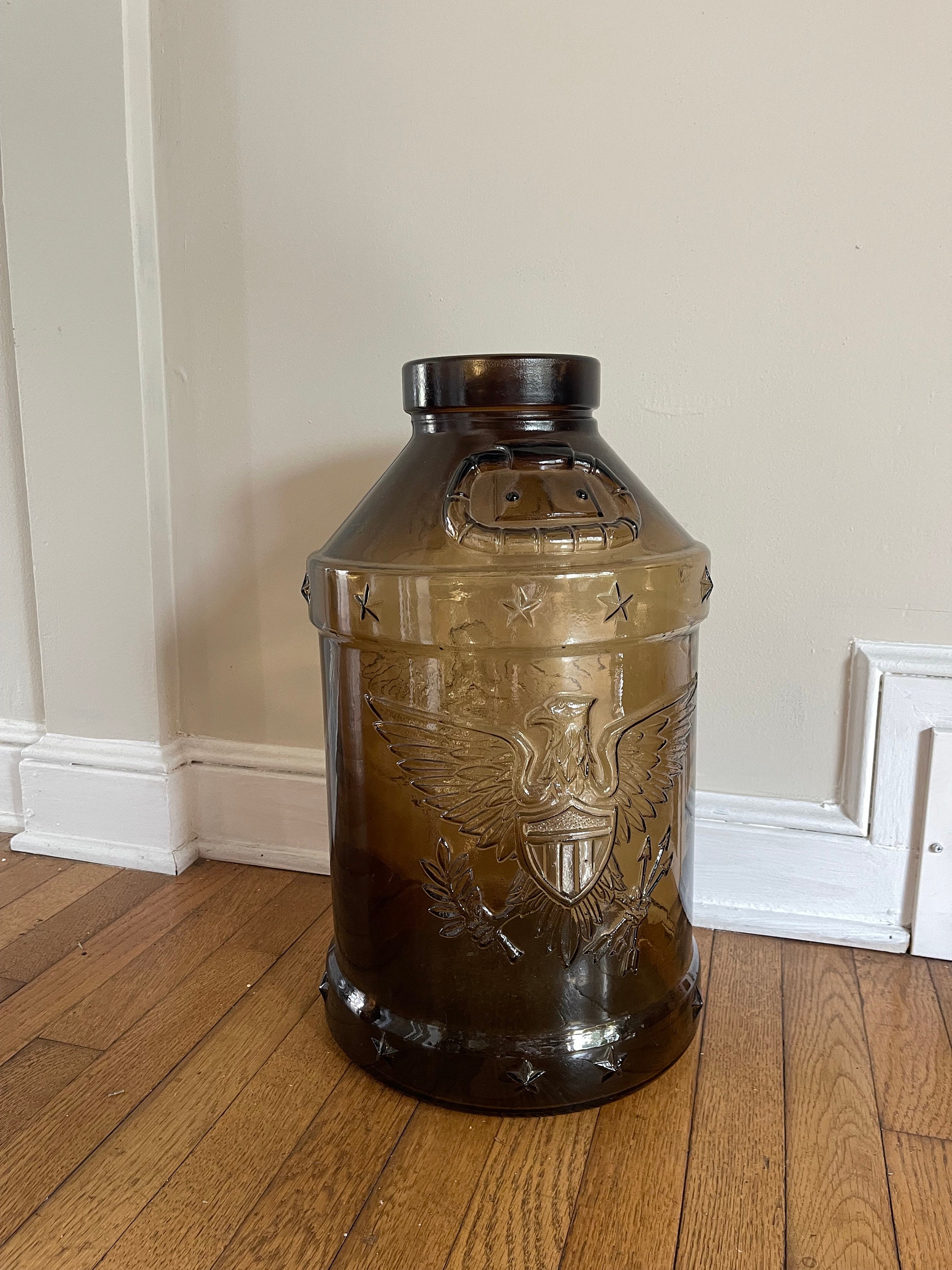 1976 Vintage Bicentennial Eagle 5 Gallon Libby Glass Milk Jug, Amber ...