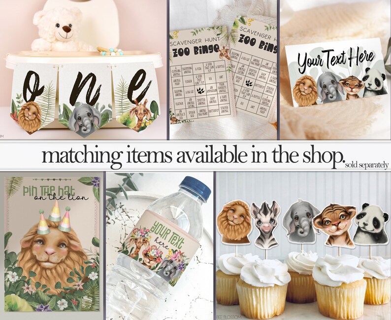 Editable Animal Place Cards Cute Animal Food Labels Zoo Birthday Label ...