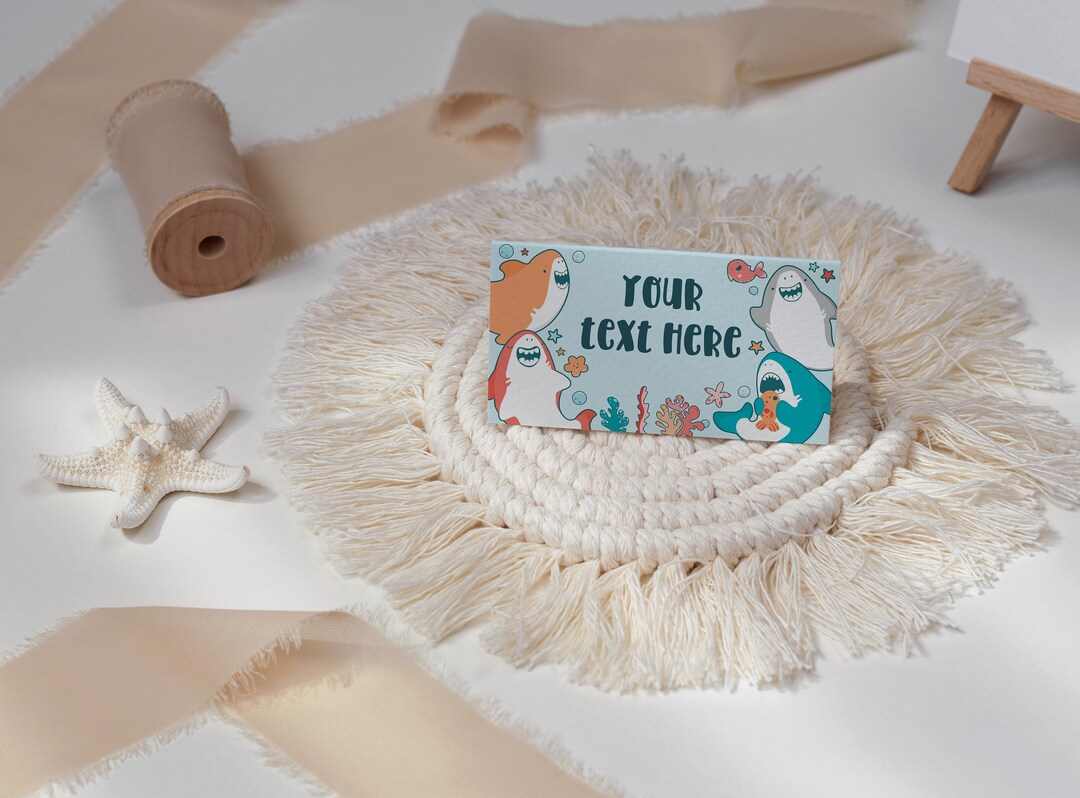 Editable Shark Place Cards | Ocean Food Labels | Sea Shark Birthday ...