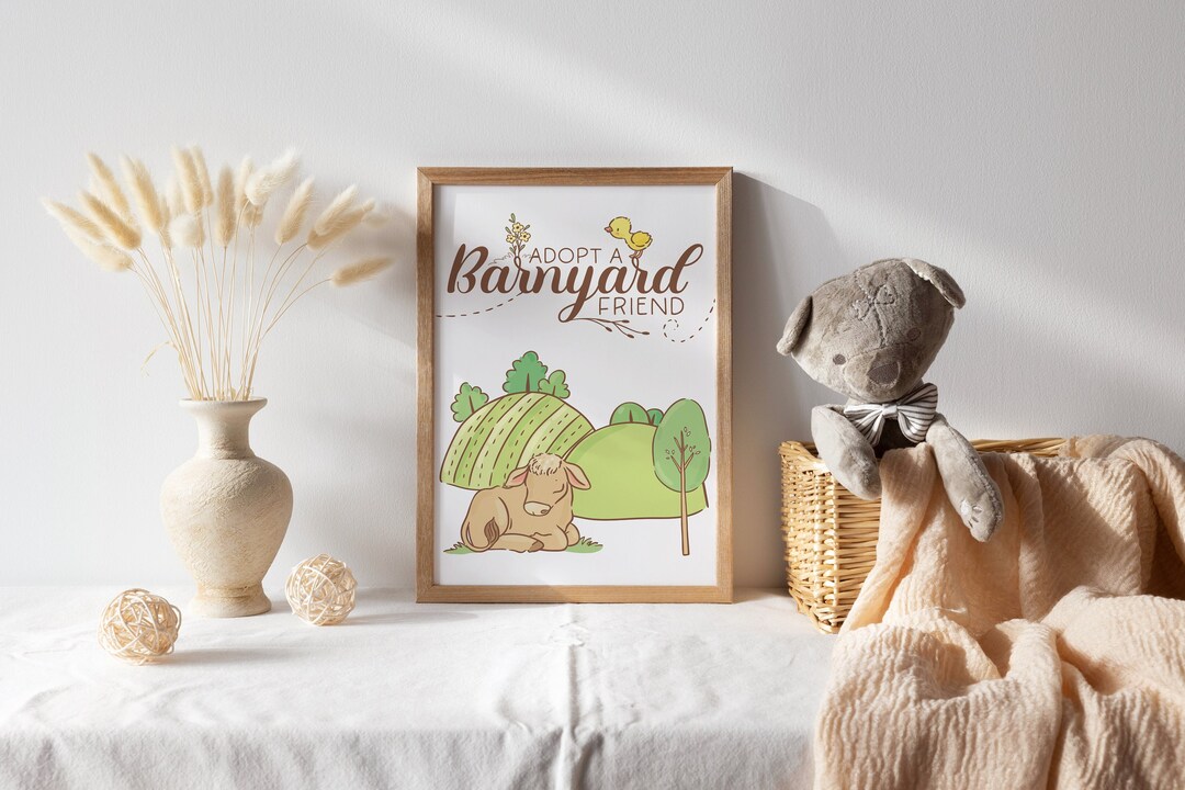 Farm Animal Adoption Sign | Adopt an Animal | Barnyard Birthday ...