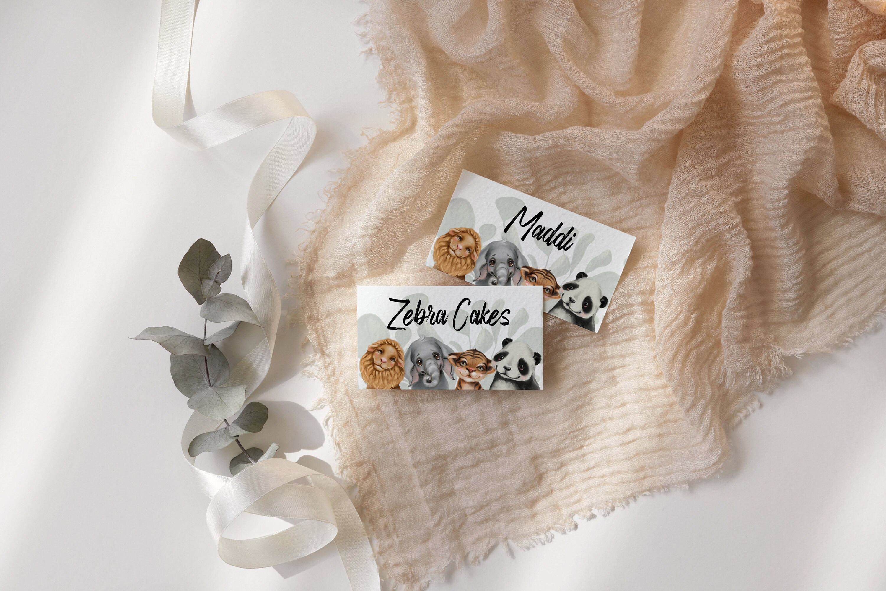Editable Safari Place Cards Wild Animals Food Labels Zoo - Etsy