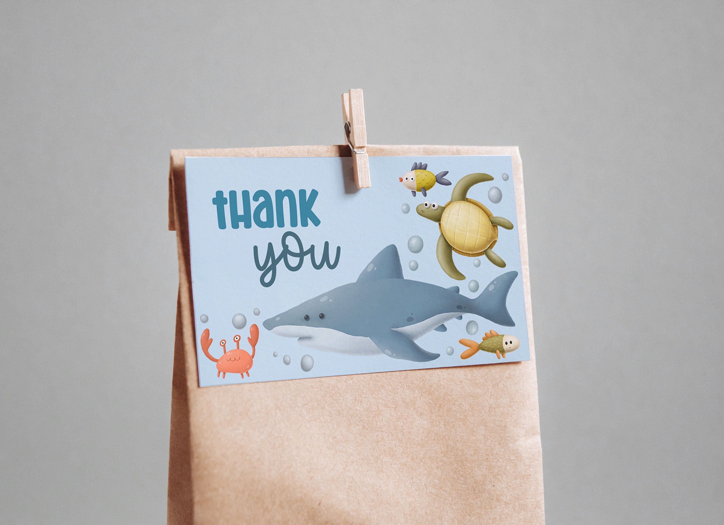Editable Under the Sea Place Cards Ocean Food Labels Shark Birthday ...