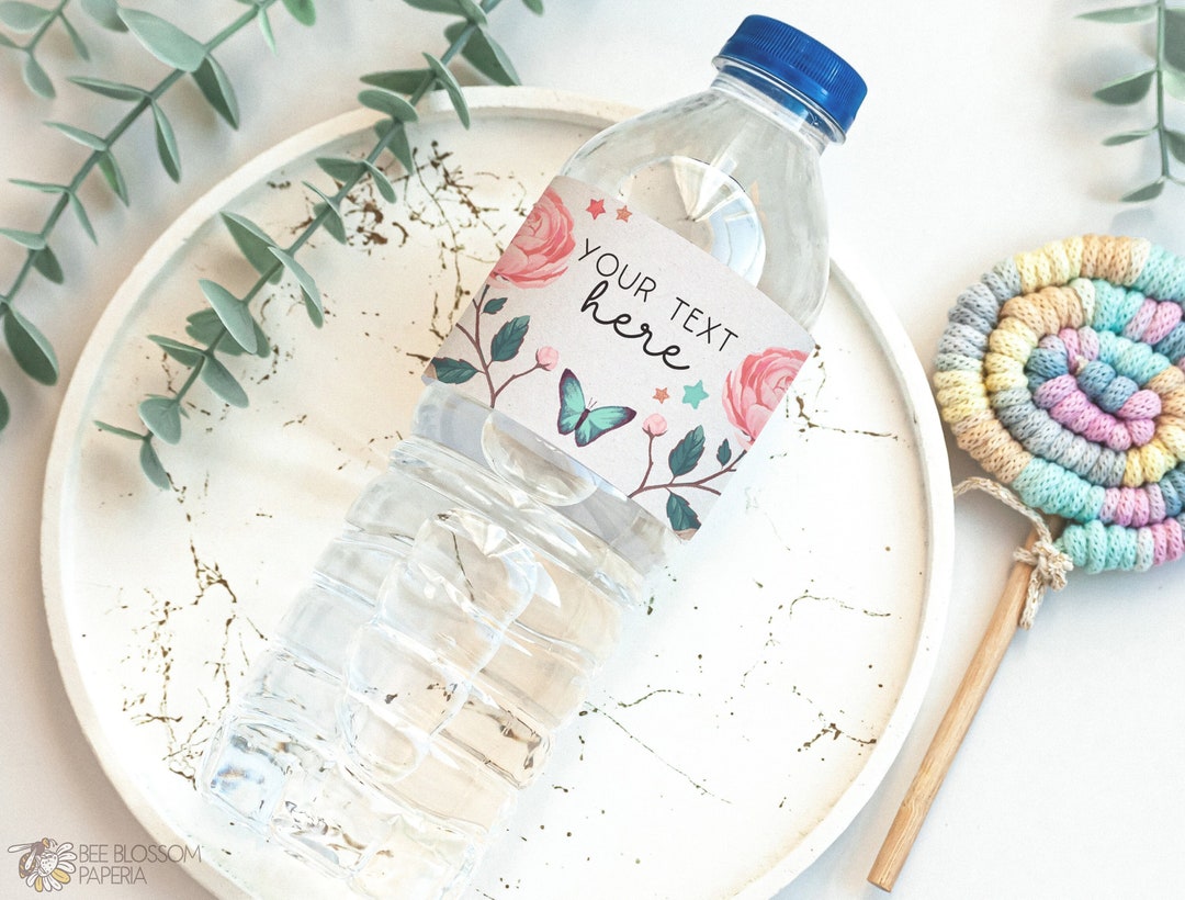 EDITABLE Enchanted Water Bottle Labels Girls Adventure Bday Sweet ...
