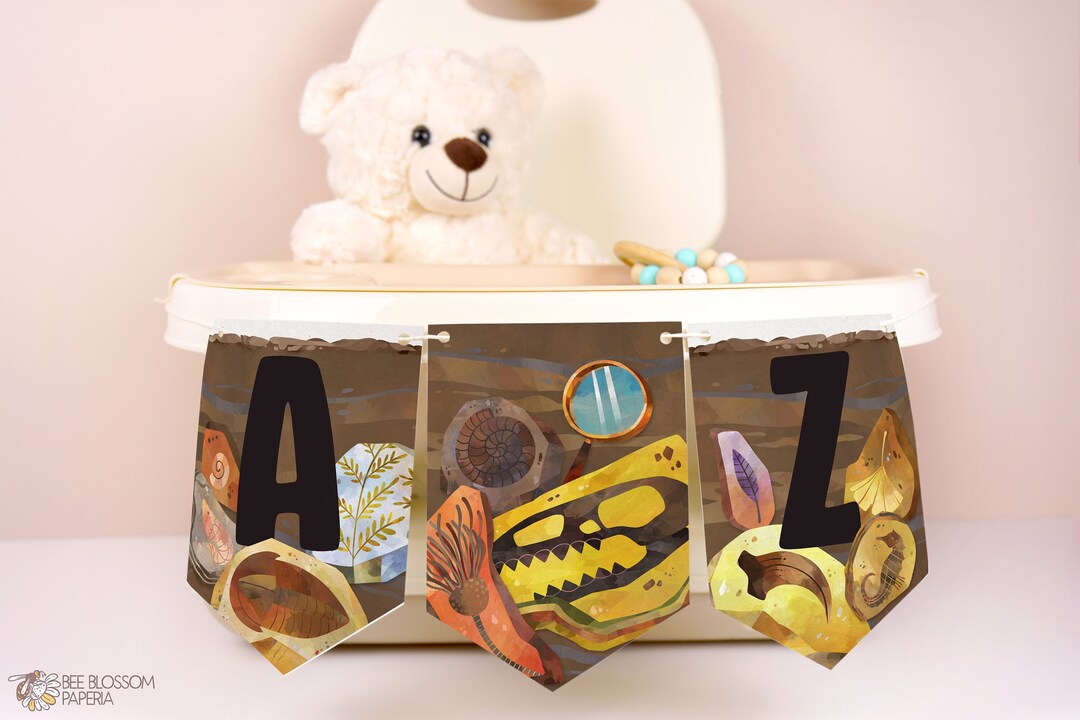 Dirt Fossil Alphabet Banner | A to Z | Letters A-Z | Dino Bedroom ...