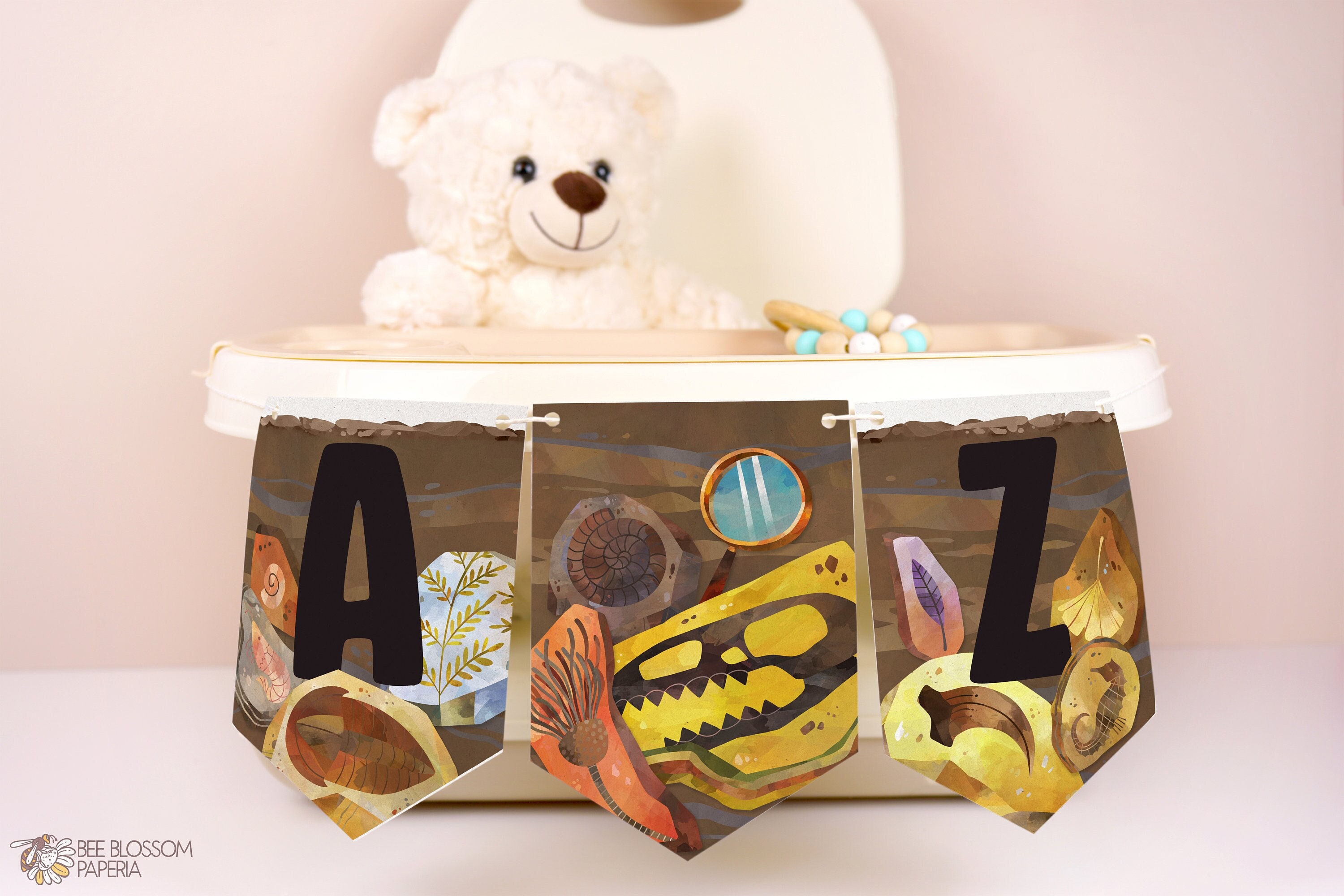 Dirt Fossil Alphabet Banner | A to Z | Letters A-Z | Dino Bedroom ...