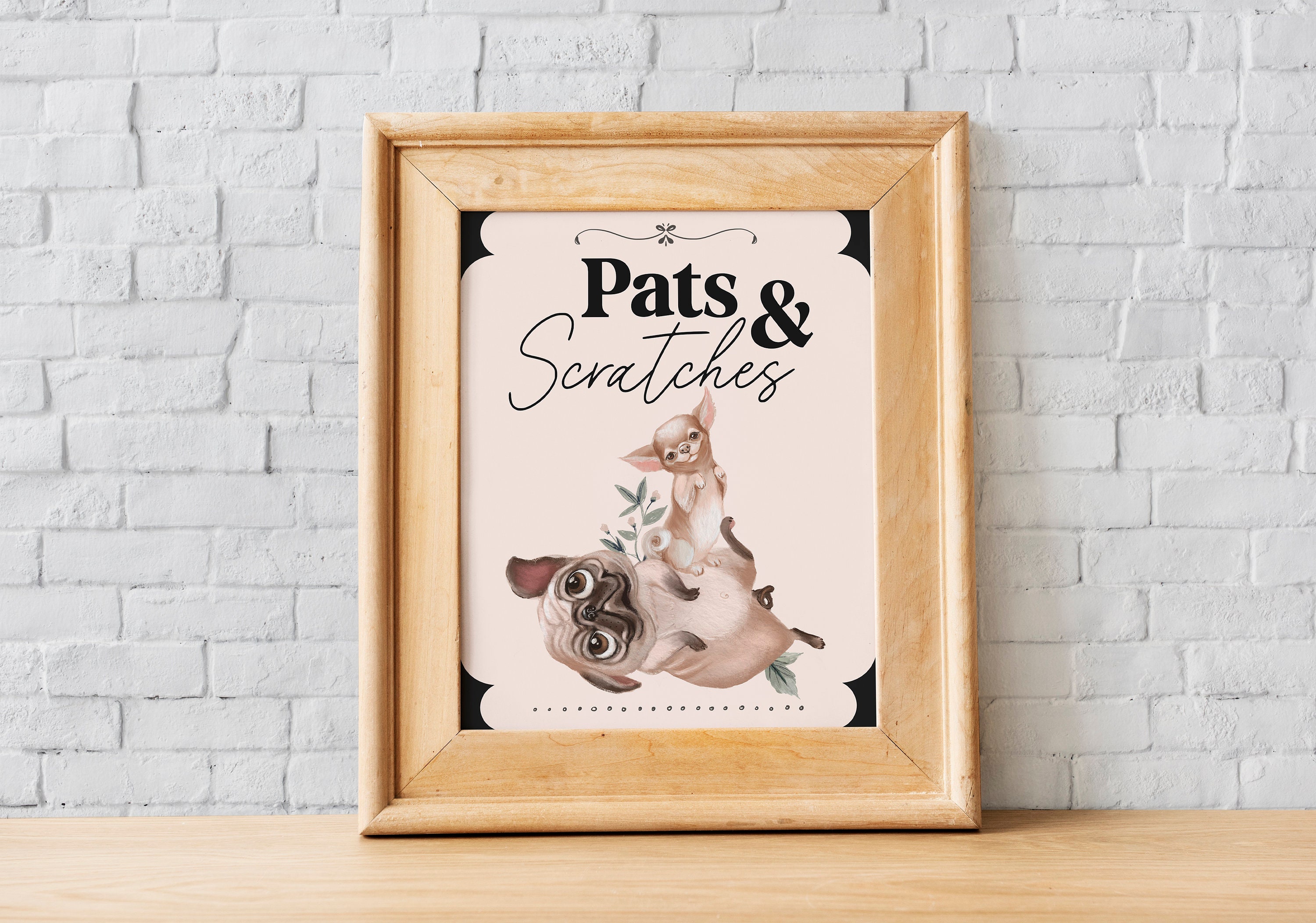 Dog Birthday Pats and Scatches Sign Dog Party Sign Dog Pawty Puppy ...