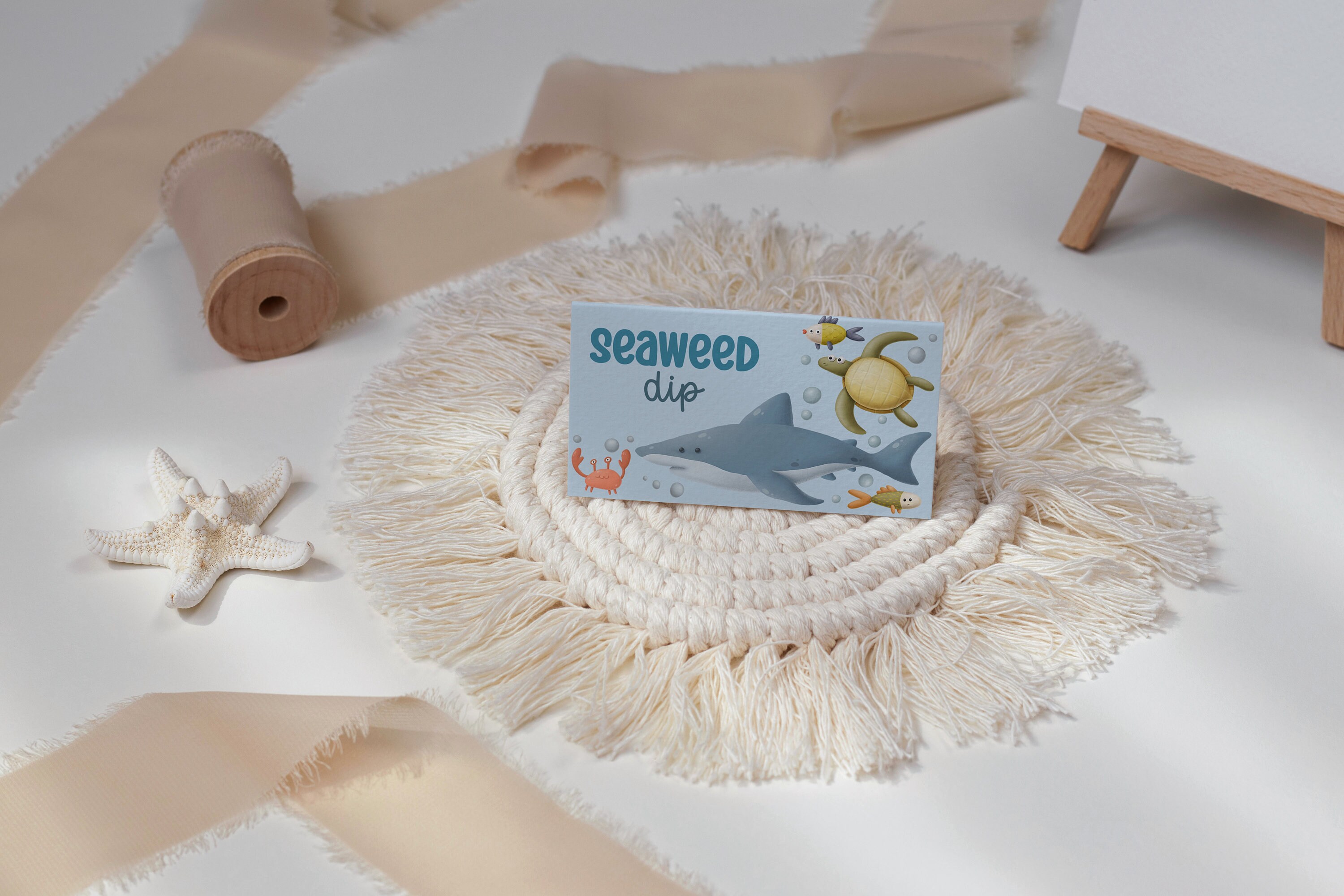 Editable Under the Sea Place Cards Ocean Food Labels Shark Birthday ...