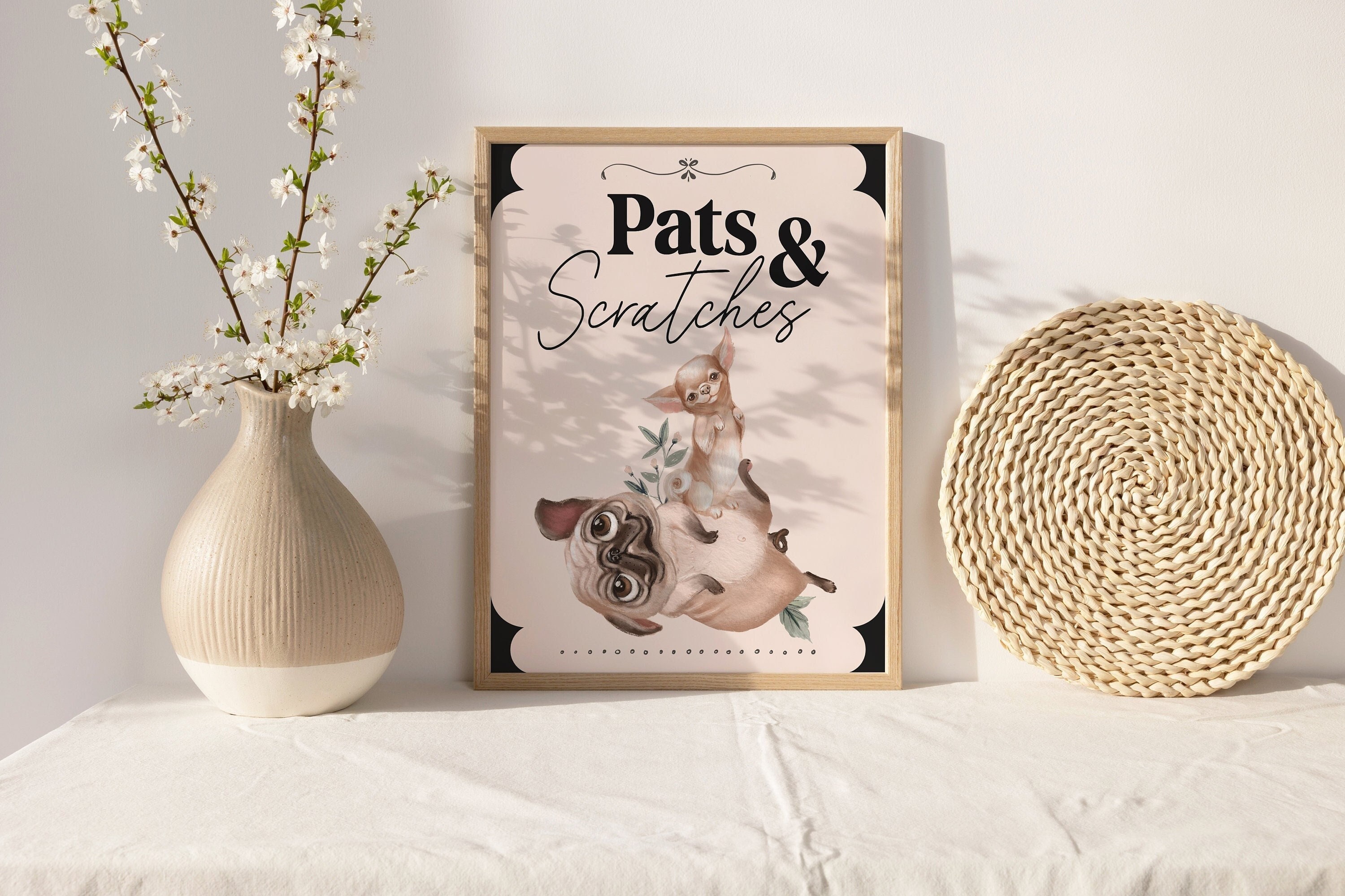 Dog Birthday Pats and Scatches Sign Dog Party Sign Dog Pawty Puppy ...