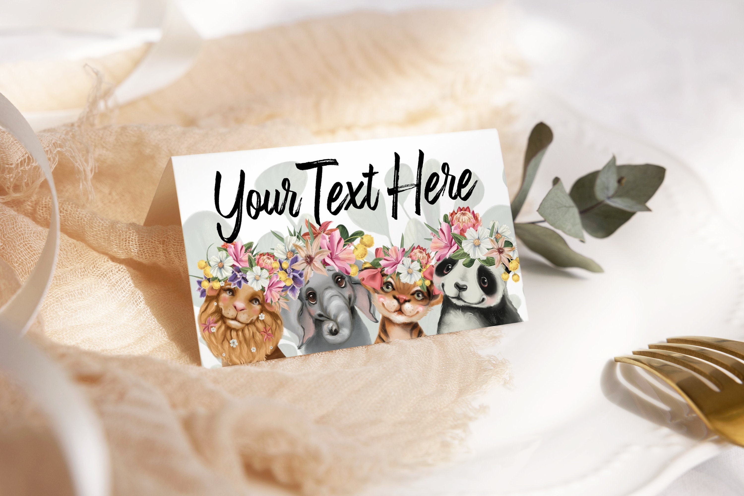 Editable Zoo Animal Place Cards Safari Food Labels Wild - Etsy