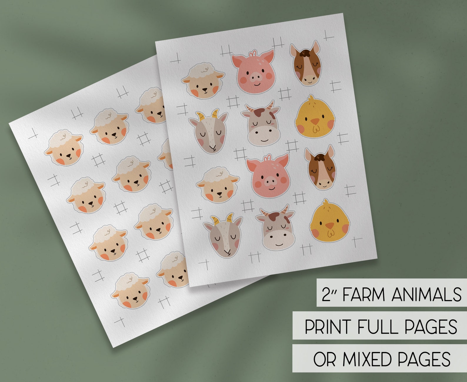Barnyard Cupcake Toppers Farm Animal Birthday Decor Barn Cake Topper ...