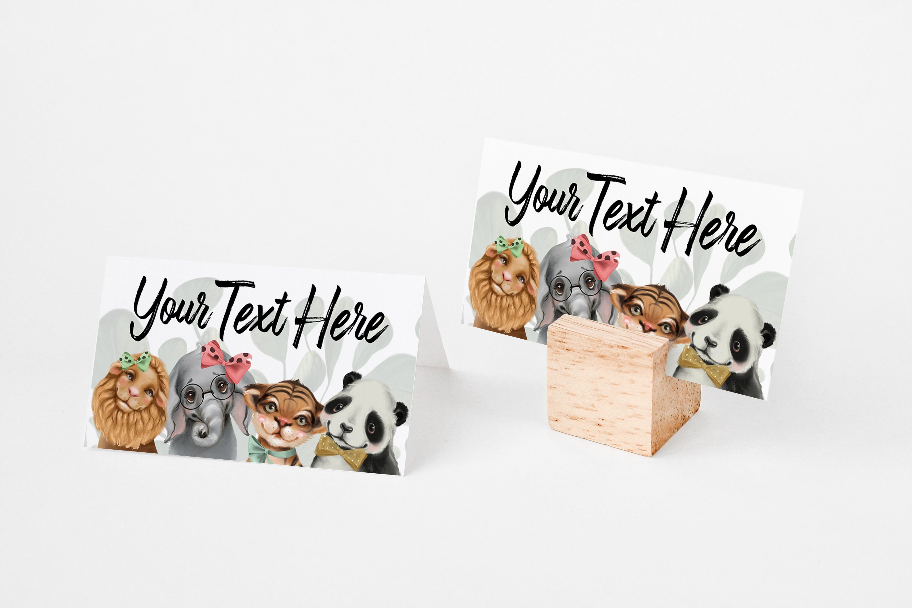 Editable Animal Place Cards Cute Animal Food Labels Zoo Birthday Label ...