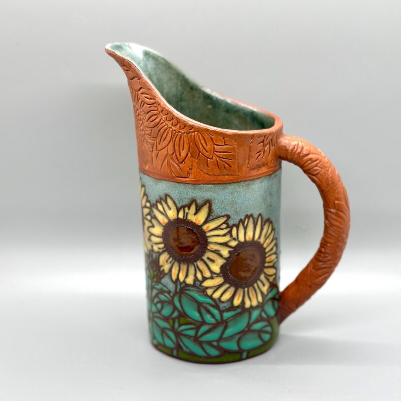 Sunflower Pitcher - Etsy