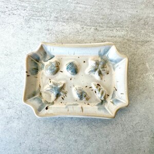 Seashell Ceramic Soap Dish, Handmade Soap Dish for Bathroom or Kitchen ...