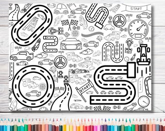 GIANT Coloring Poster | Digital Download | Space Theme | up to 36x48 ...