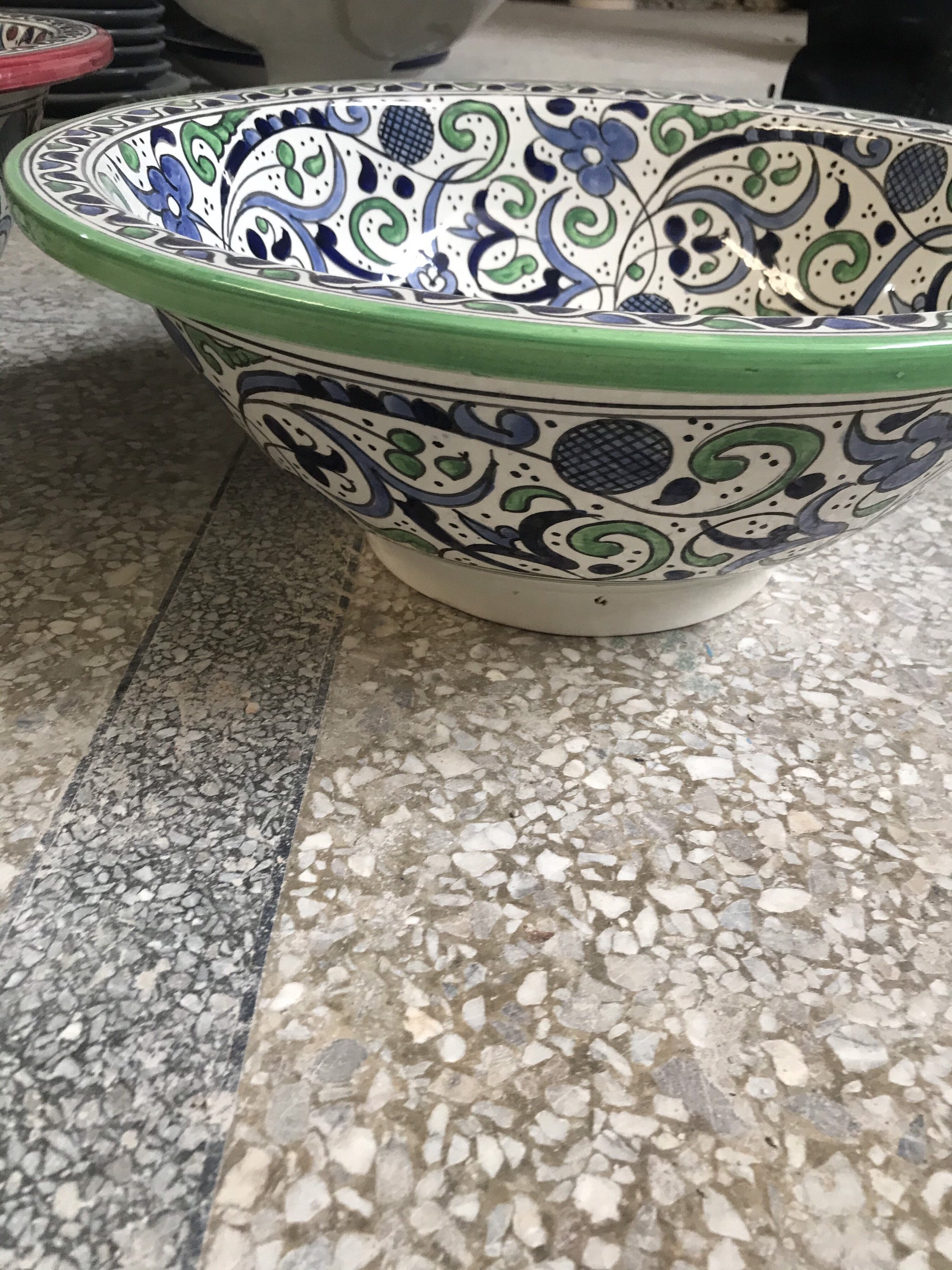 Moroccan ceramic handmade sink basin.washbasin. Handmade | Etsy