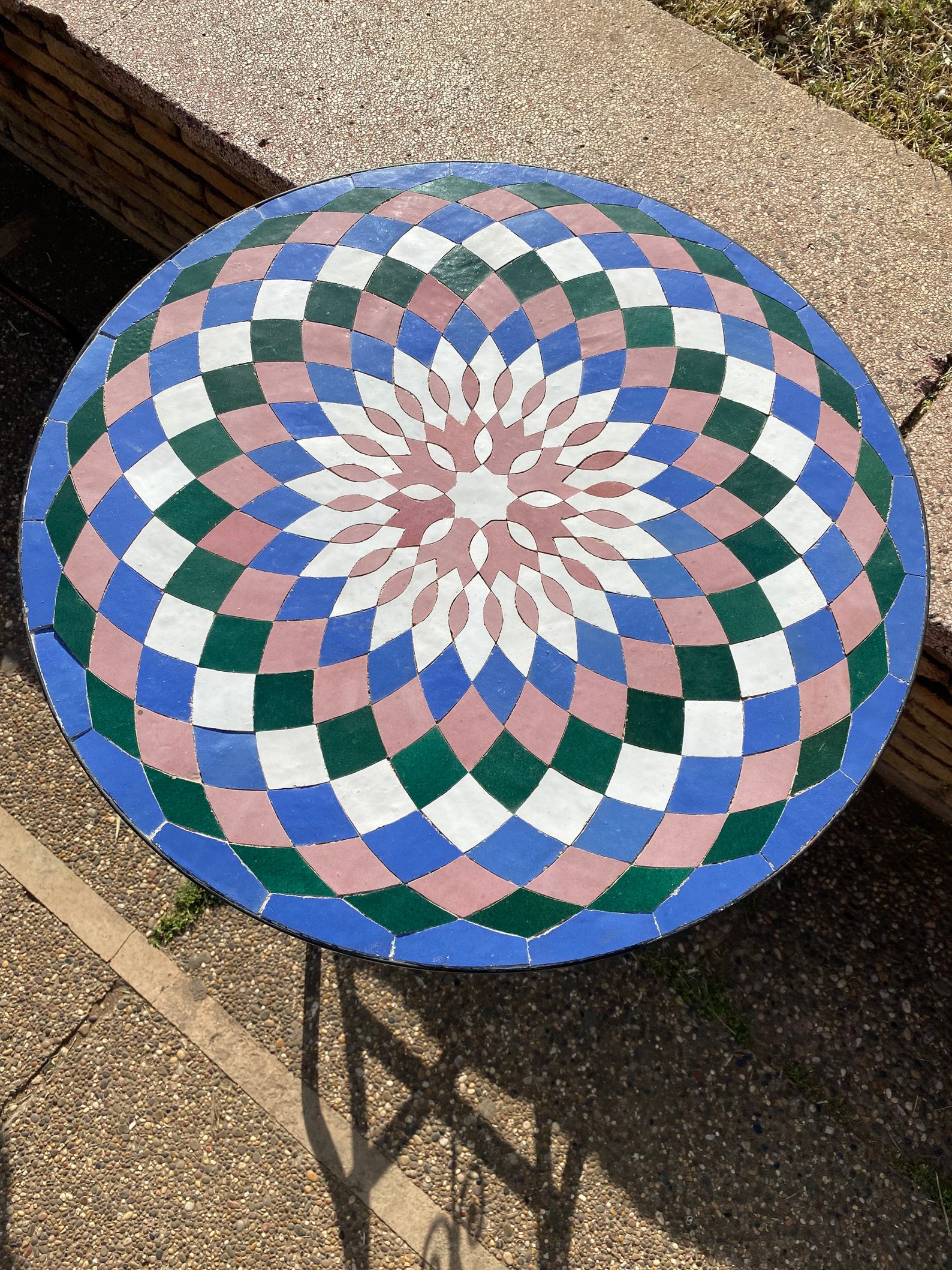 MOSAIC TILE TABLE, Zellige Tile Table, Moroccan Handcrafted Mid Century ...