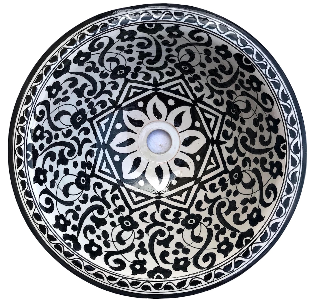 Moroccan Handmade Ceramic Sink. Hand-painted Moroccan Basin. Moroccan ...