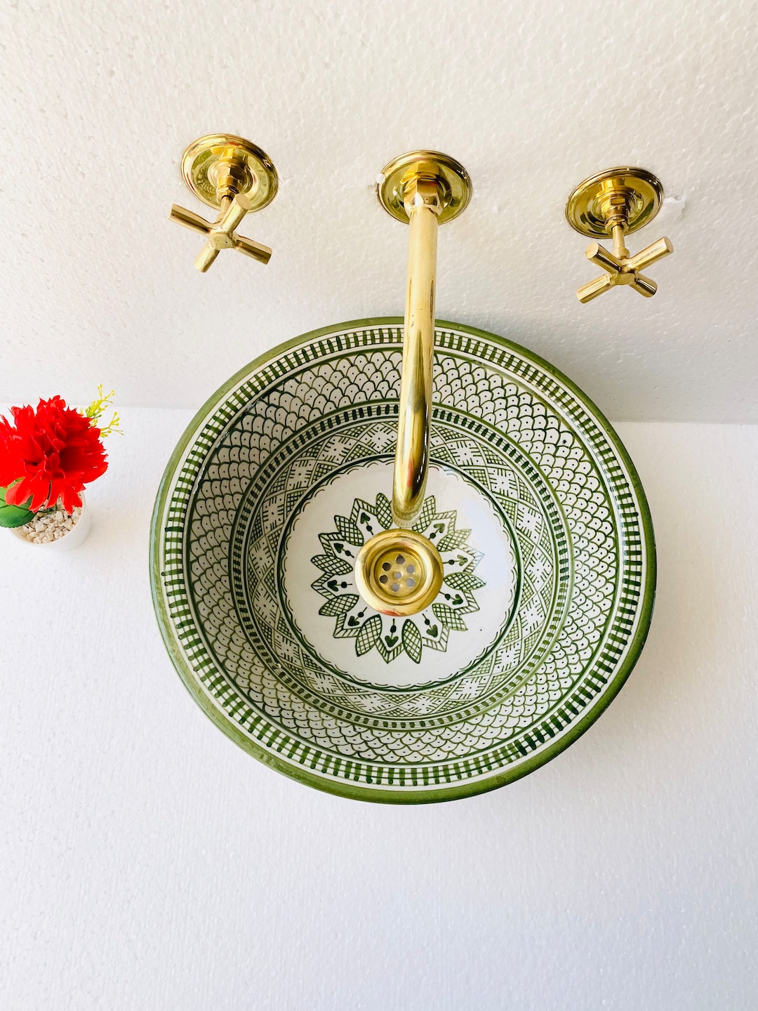Emerald Ceramic Bathroom Sink,handmade Bathroom Vessel Sink,washbasin ...