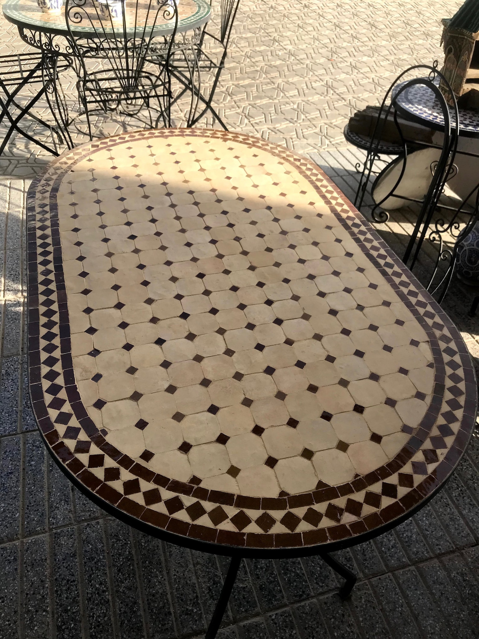 Amazing Moroccan Mosaic Table, Outdoor Table, Luxury Oval Table ...