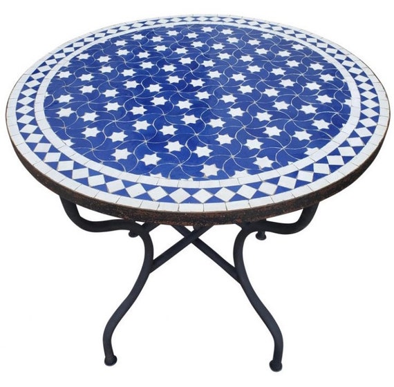Amazing Moroccan Mosaic Table Outdoor Table Luxury Round | Etsy