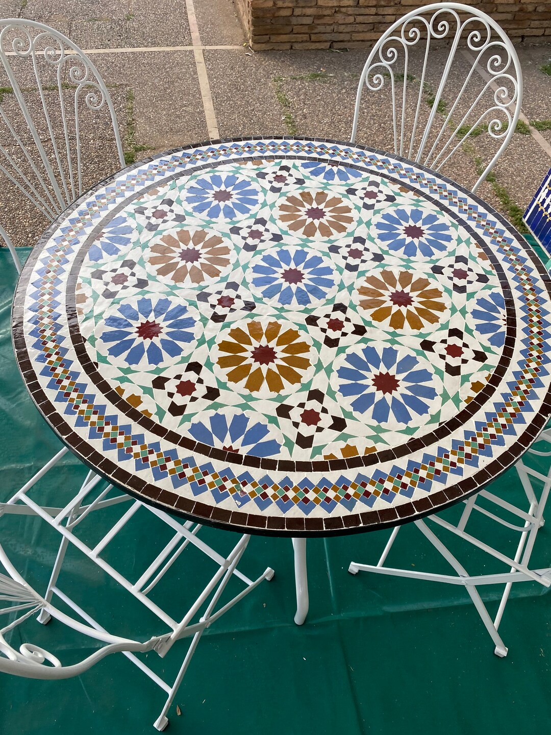 Amazing Moroccan Mosaic Table, Outdoor Table, Luxury Table, Handcrafted ...