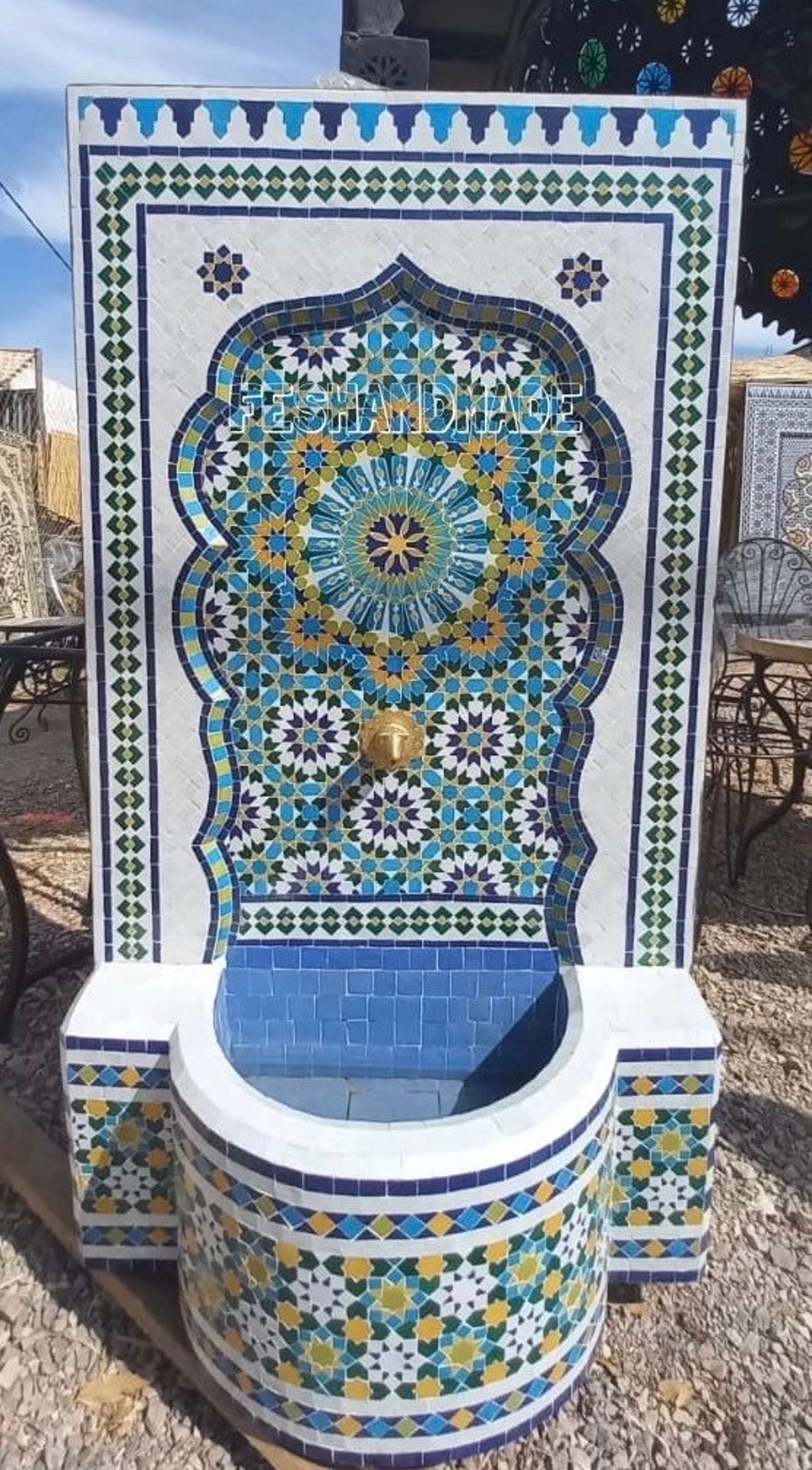 Moroccan Mosaic Fountain. Mosaic Fountain for Your Garden or - Etsy