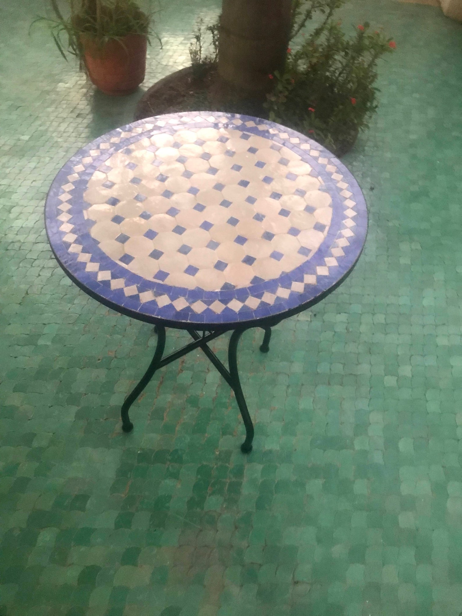 Amazing Moroccan Mosaic Table Outdoor Table Luxury Round - Etsy