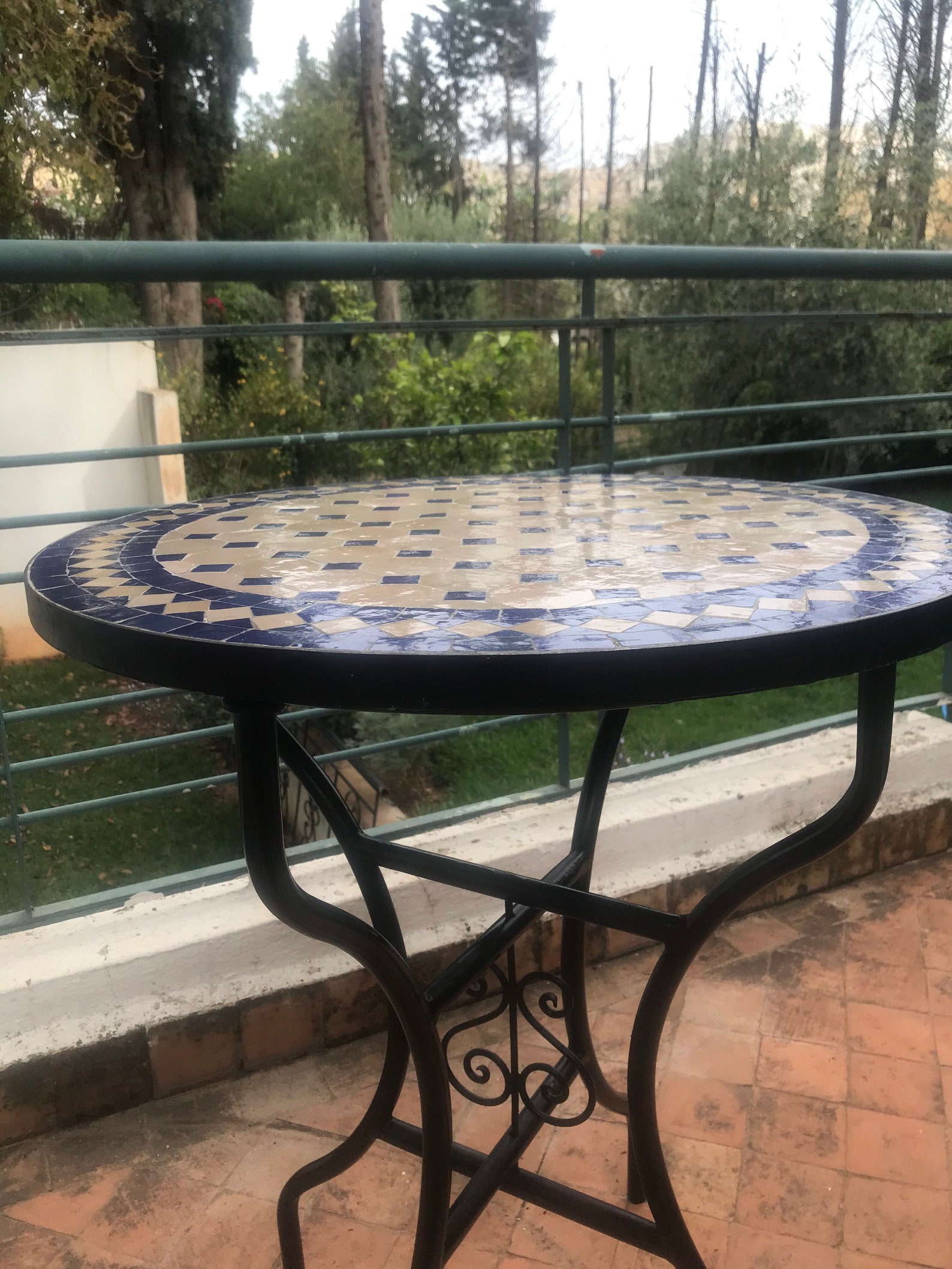 Amazing Moroccan Mosaic Table, Outdoor Table, Luxury Round Table ...