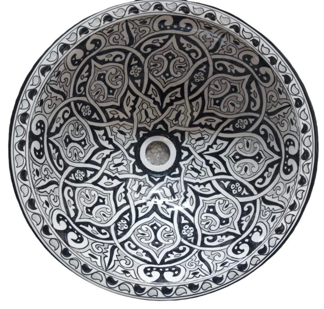 Moroccan Ceramic Sink Handcrafted. Hand Painted. Moroccan Ceramic Sink ...