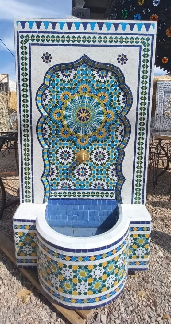 Moroccan Mosaic Fountain. Mosaic Fountain for Your Garden or - Etsy