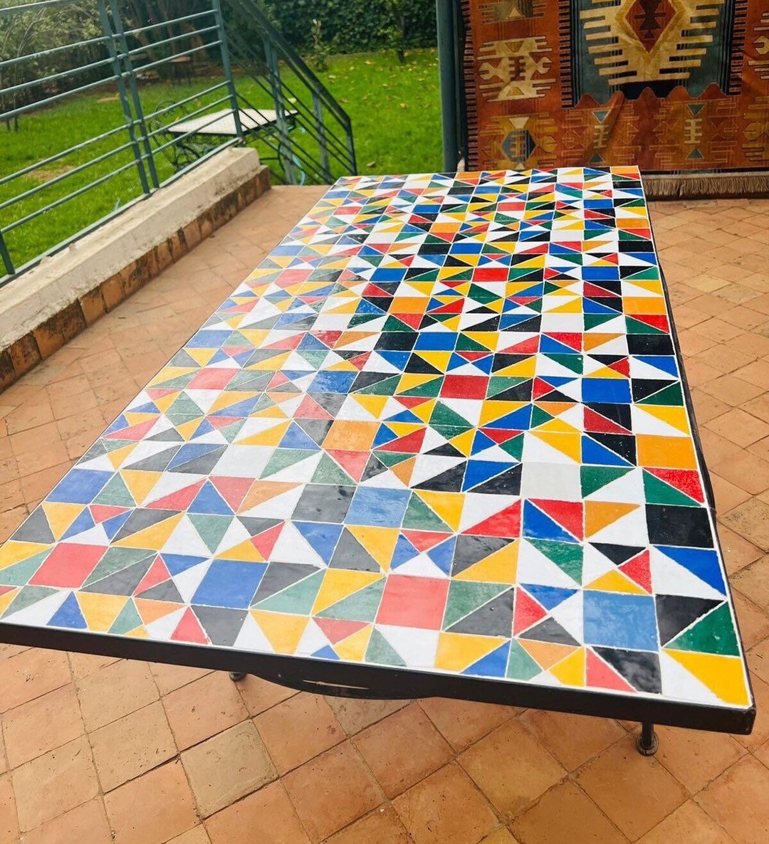 Amazing Moroccan Mosaic Table, Outdoor Table, Luxury Rectangular Table ...