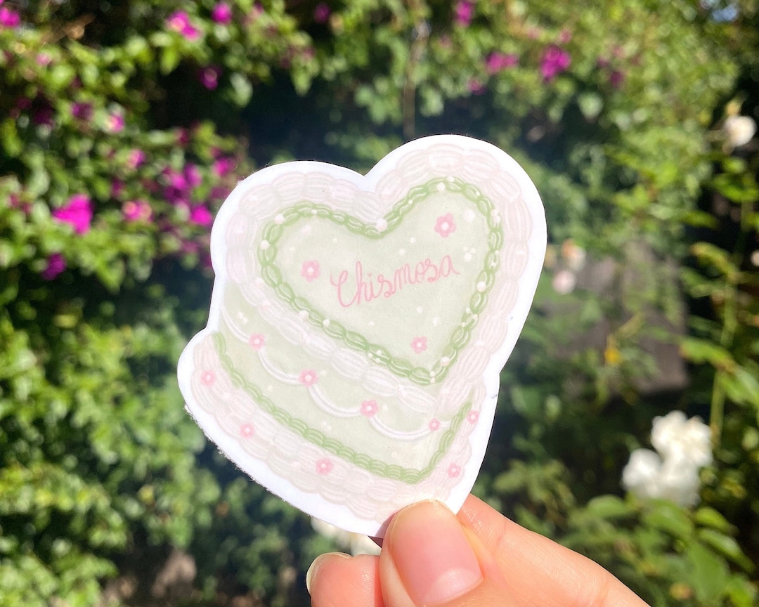 Heart Cake Sticker / Chismosa Sticker / Cake Sticker / Aesthetic Cake ...