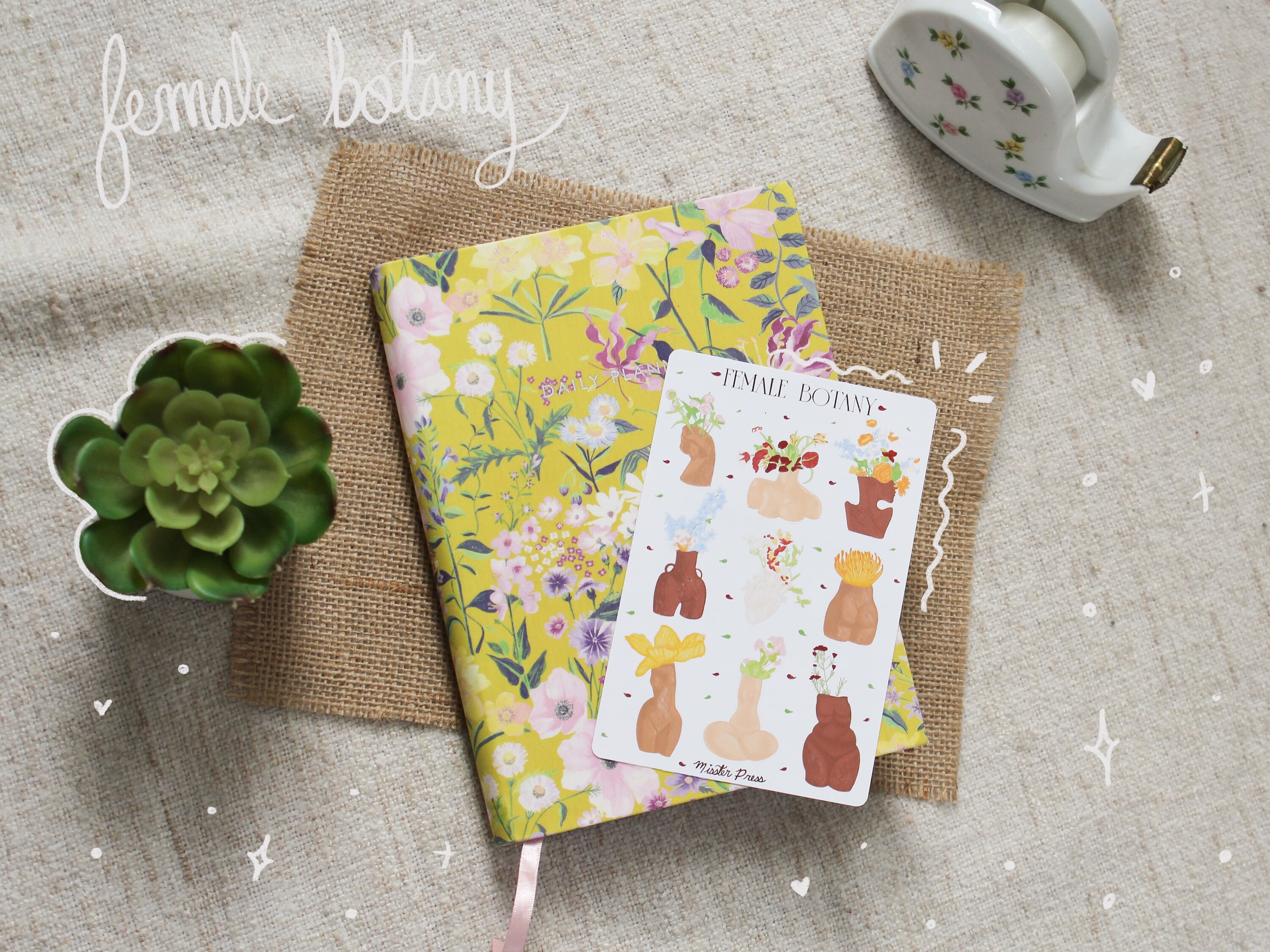 Female Botany Sticker Sheet | Cute Sticker Sheet | Bullet Journal ...