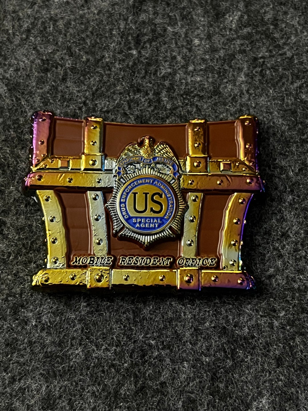 DEA Mobile AL Resident Office Treasure Chest Challenge Coin - Etsy