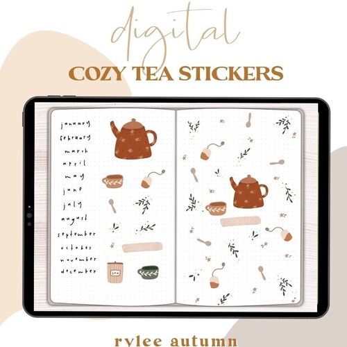 Cozy Winter Sticker Sheet Bullet Journal Digital Planner. - Etsy