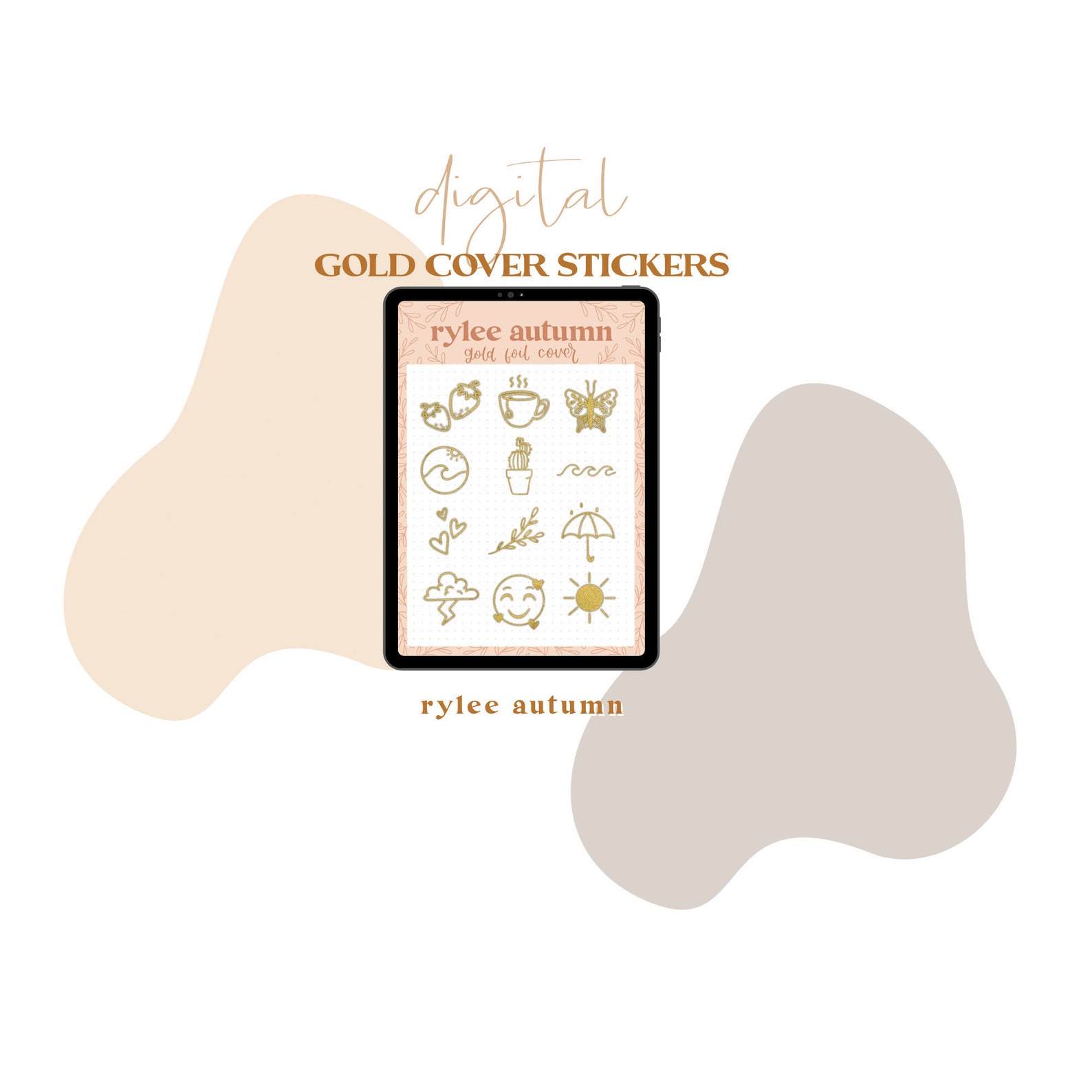 Digital Journal Cover Stickers Digital Sticker Sheet - Etsy Canada