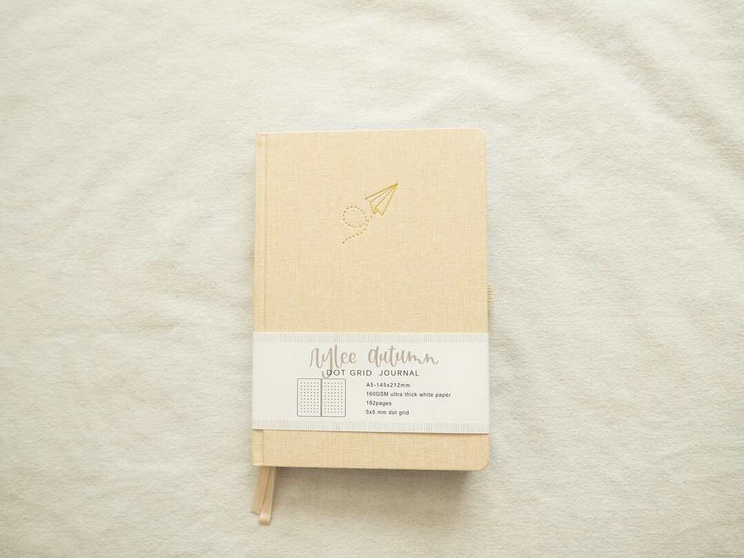 A5 DOT-GRID JOURNAL - Vanilla | Linen Cover A5 160 Gsm Dot Grid Journal ...