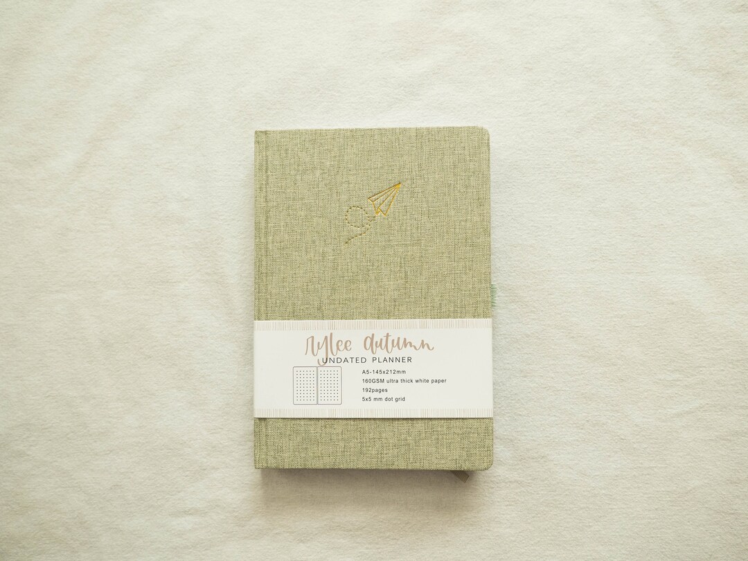 2024 Undated Pre-made Bujo Journal Moss A5 160 Gsm Dot Grid Journal ...