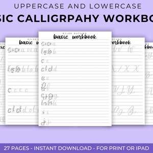 Basic Calligraphy Workbook | Comprehensive Calligraphy Practice Sheets ...