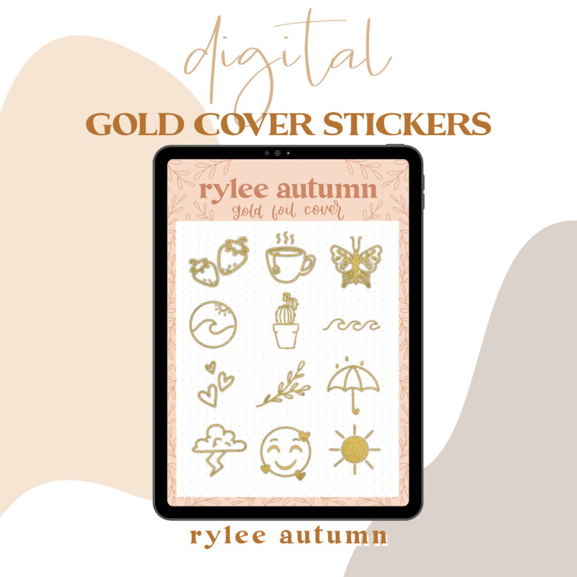 Digital Journal Cover Stickers Digital Sticker Sheet - Etsy Canada