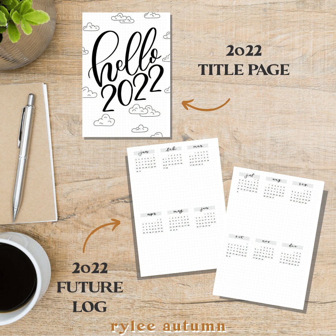 2022 PRINTABLE PLANNER 2022 Printable Bullet Journal - Etsy UK
