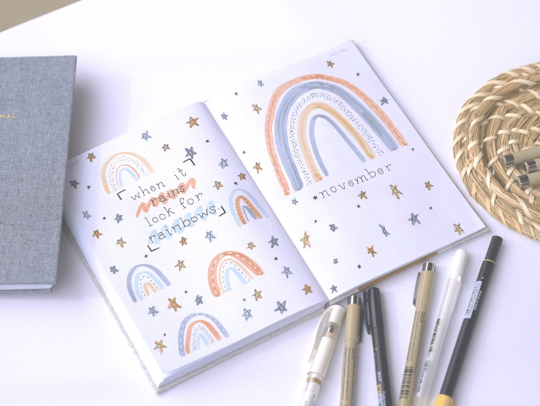 Hand-drawn Custom Dot Grid Bujo minimal Doodle Custom BUJO - Etsy Canada